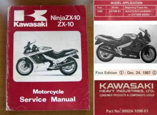 ZX-10 ’88-’90 B1 B3 カワサキ純正サービスマニュアル ZX10(カワサキ)｜売買されたオークション情報、yahooの商品情報 ...