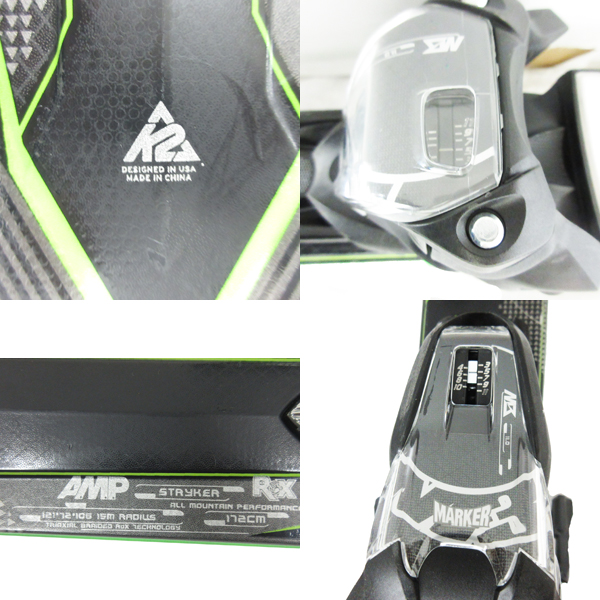 札幌 直接引取大歓迎 K2 ケーツー AMP STRYKER ROX 2013/14 スキー板 ストック付き バッグ付き 172cm N μ ...