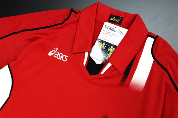 アシックス asics 日本製 サイバードライ DERMACUT 3Dから4Dへ 4次元アパレル製品 プラシャツ 赤 XW1265231N ...