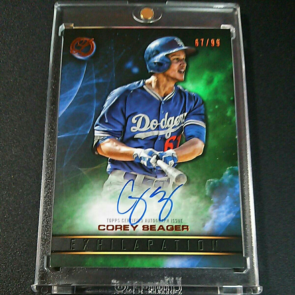 Corey Seager Auto Green 2016 Topps Legacies Exhilaration Autograph /99 ...