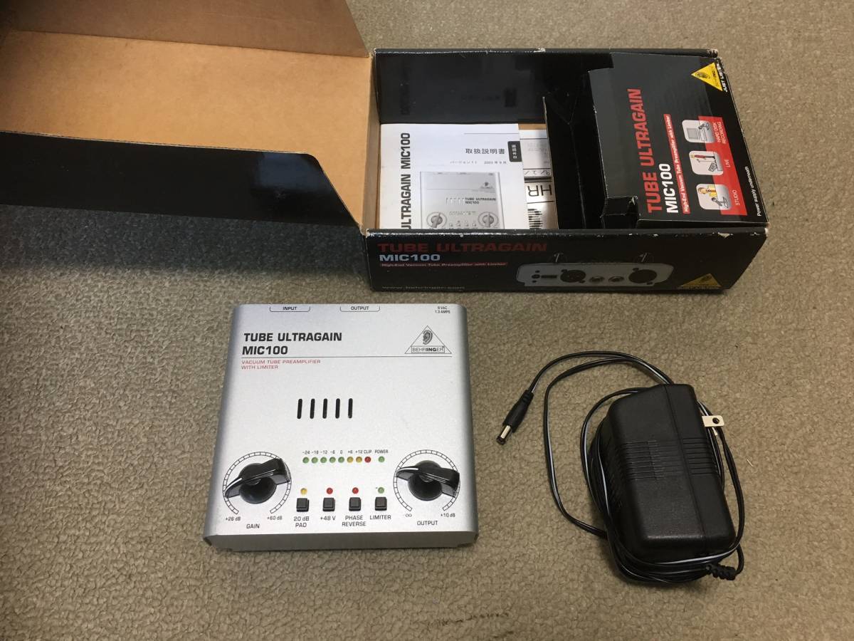 BEHRINGER ベリンガー / MIC100 TUBE ULTRAGAIN マイクプリアンプ(マイクプリアンプ)｜売買されたオークション ...