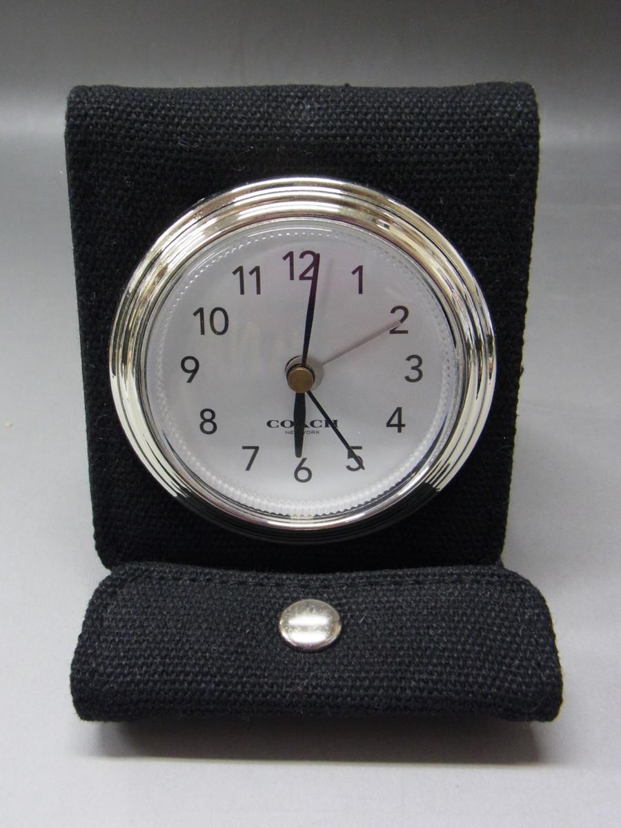 COACH コーチ NEW YORK クオーツ BYM508A モノマックス 2014年 1月号 ノベルティ トラベルクロック 置き時計 ...