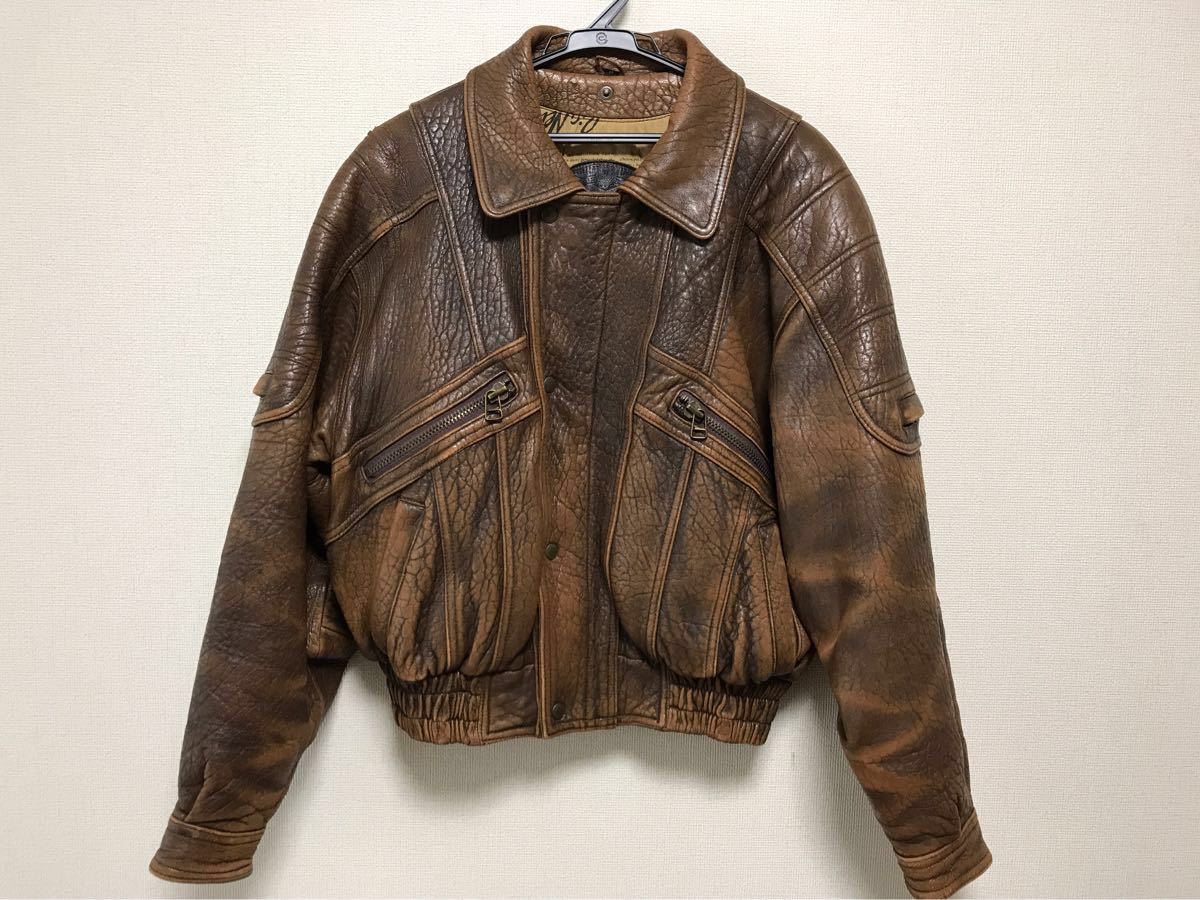 メンズMサイズ wind armor ウインドアーマー レザージャケット ライダース ブルゾン 茶 ブラウン モーターサイクル 本革 7(Mサイズ)｜売買されたオークション情報、yahooの ...