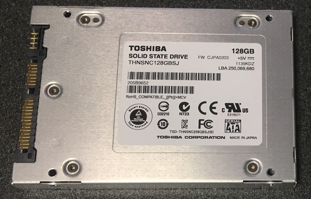 TOSHIBA SATA SSD 128GB THNSNC128GBSJ｜SSD
