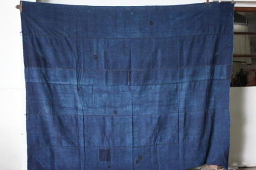 TB526藍染 木綿 継ぎ接ぎ 古布 無地 210 168cm 時代/BORO/襤褸/らんる/布団皮/古裂/リメイク/ぼろ/群青/indigo/古道具タグボート(リメイク素材)｜売買された ...