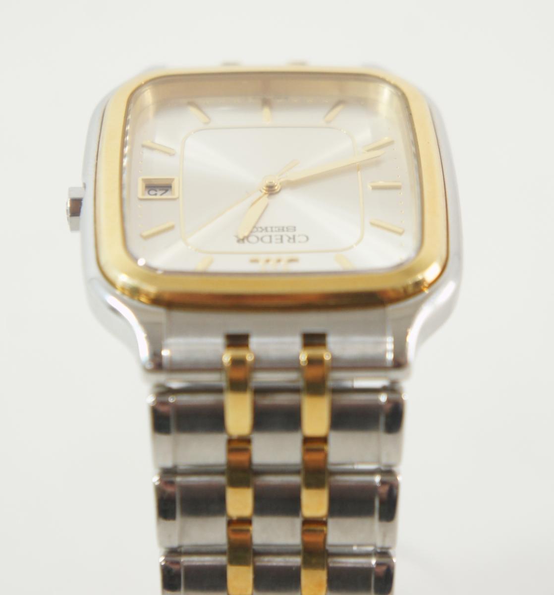 J153 SEIKO セイコー 腕時計 CREDOR クレドール 8J82-5A10 18KT+SS/SS ジャンク品 JUNK品(クレドール ...