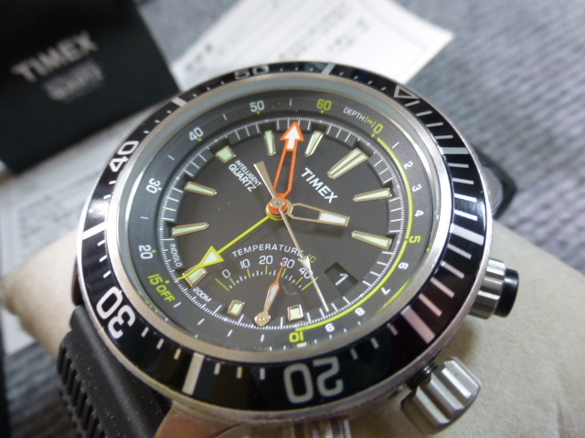 2 TIMEX メンズウォッチ Timex Intelligent Quartz T2N810 Mens Indiglo Depth ...