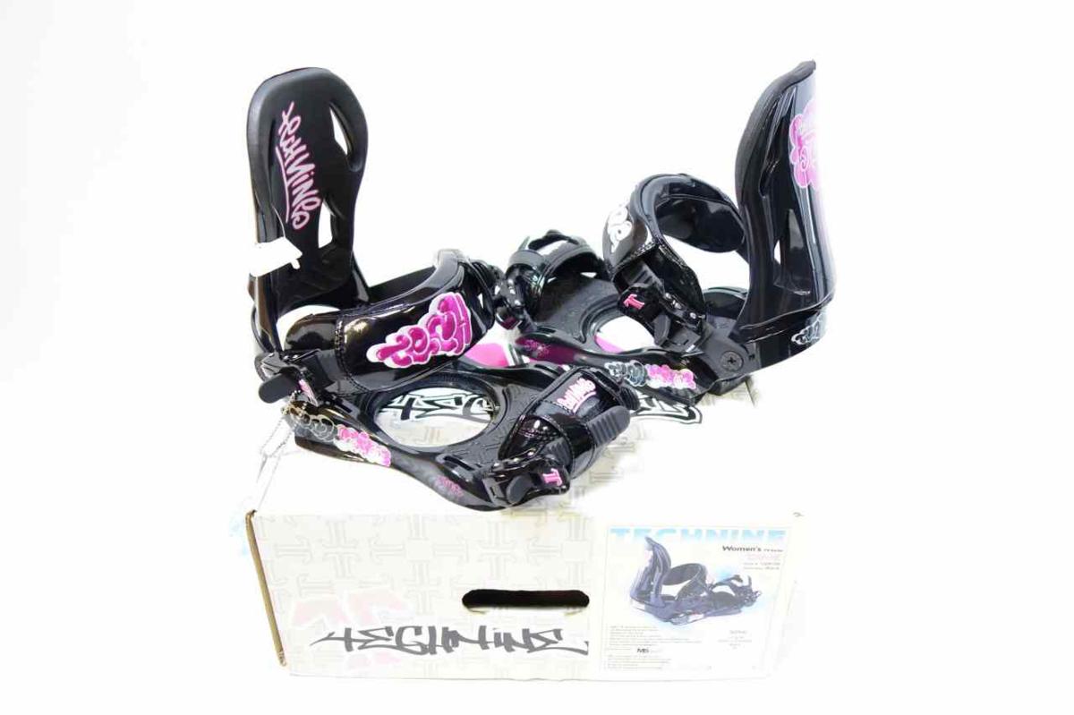 展示品 09/10 TECHNINE T9SERIES DIME テックナイン ダイムモデル スノーボード用ビンディング レディースMサイズ ...