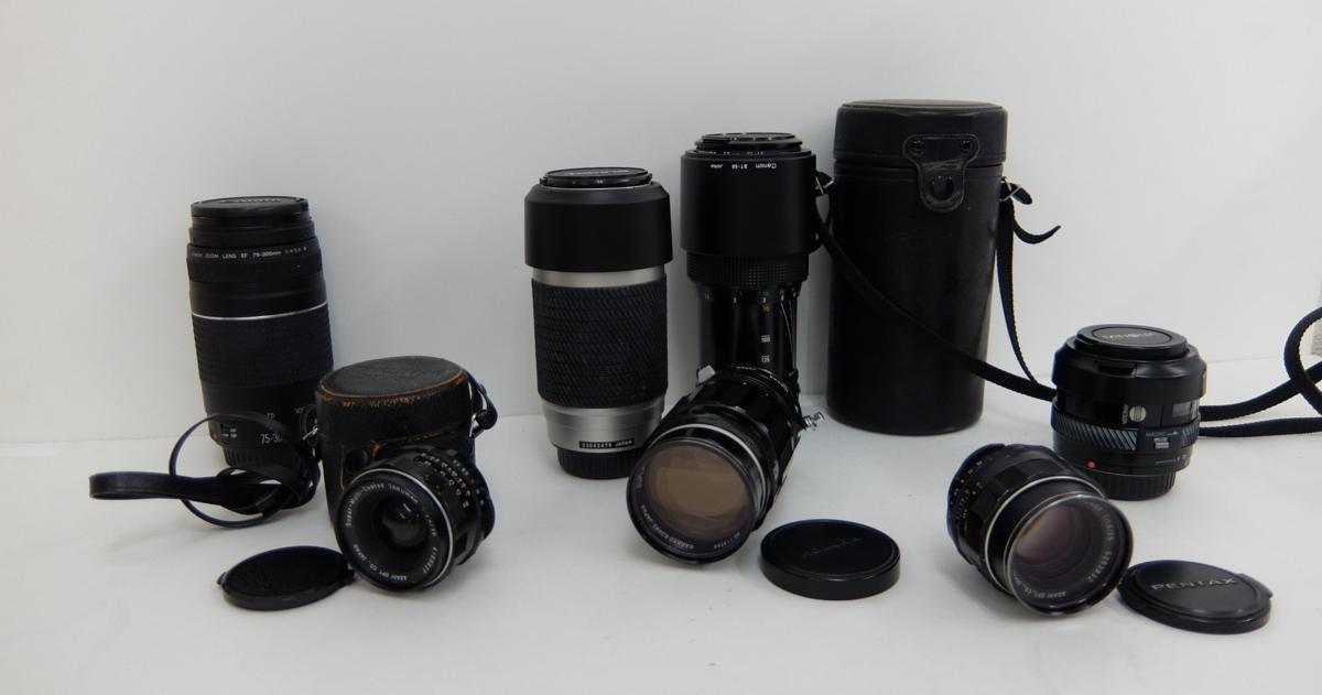 キングラム 25 カメラ レンズ TAKUMAR/SUPER-KOMURA/Canon/Tokina/MINOLTA おまとめ 7点 ジャンク ...