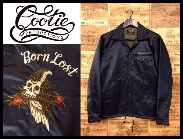 COOTIE クーティー 2014AW Garage Jacket Born Lost スーベニア 刺繍 ガレージ コーチ ジャケット 紺 ...