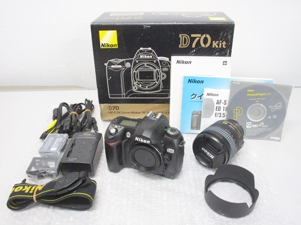 ニコンNikon D70 Kit デジタル 一眼レフカメラ AF-S DX Zoom-NikkoR ED 18-70mm f/3.5-4.5G ...