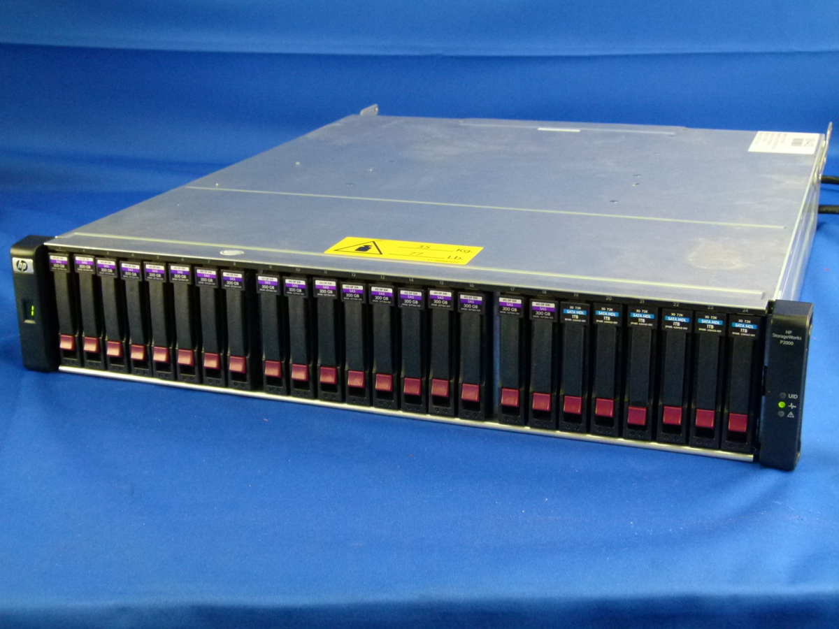HP Storage Works P2000 G3 iSCSi MSA Dual Cntrl SFF Arrey HDD無 BK829A 2U ...