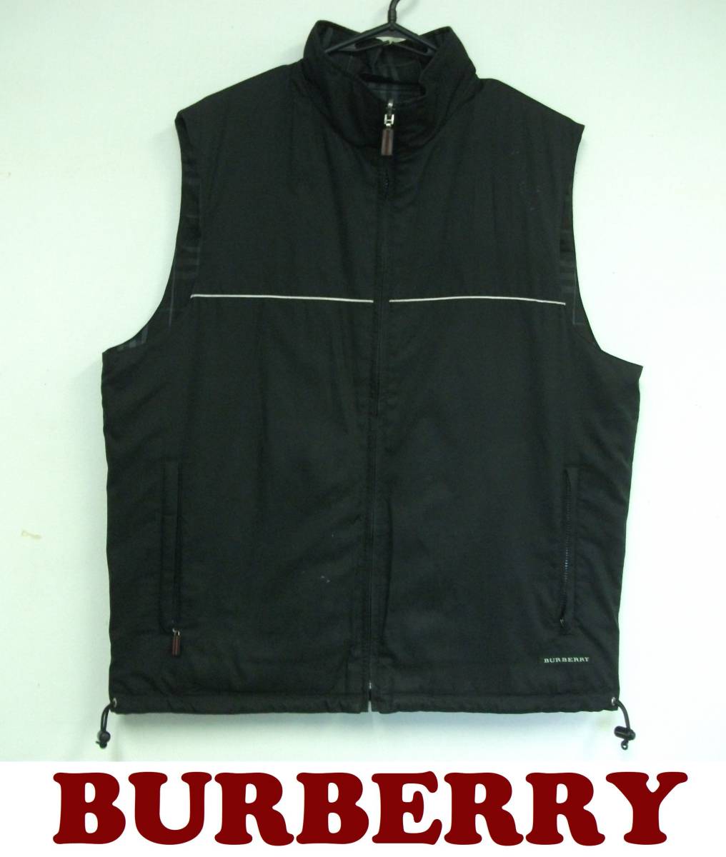 10.10 BURBERRY バーバリー ゴルフ リバーシブル ダウンベスト チェック 黒 ブラック グレー M(ジャンパー、ブルゾン)｜売買されたオークション情報、yahooの商品情報を ...