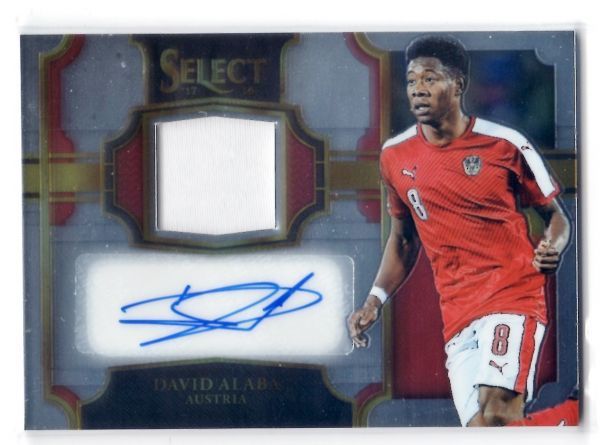 David Alaba ダヴィド アラバ 17-18 Select Jersey Autograph 直筆サイン入りジャージカード 245/ ...