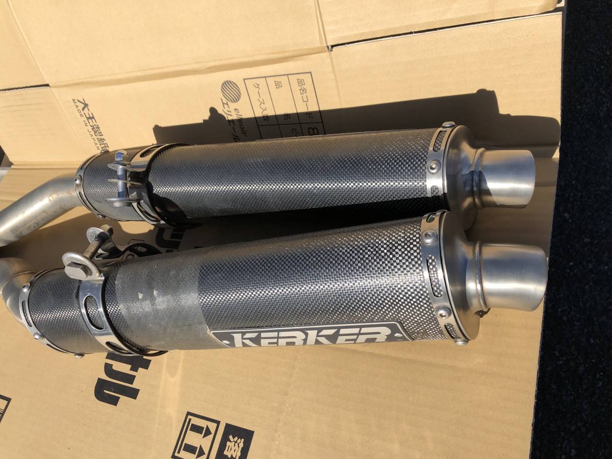 KERKER ZZR400 ZX400N カーカー製 サイレンサー スリップオン マフラー Kシリーズ キズ凹み有ります(マフラー本体（社外 ...