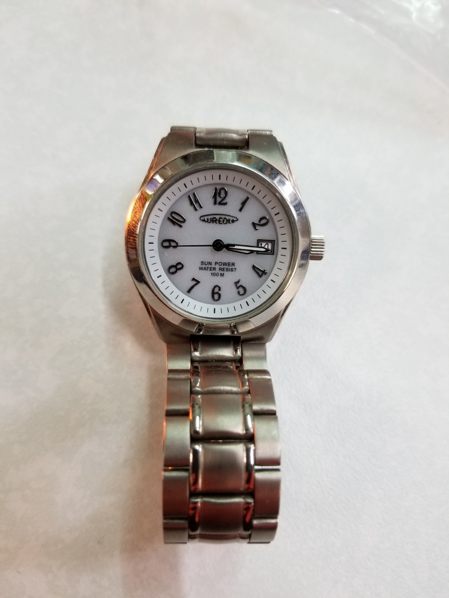 AUREOLE 時計 SUN POWER WATER RESIST 100M ソーラー(3針（時、分、秒）)｜売買されたオークション情報 ...