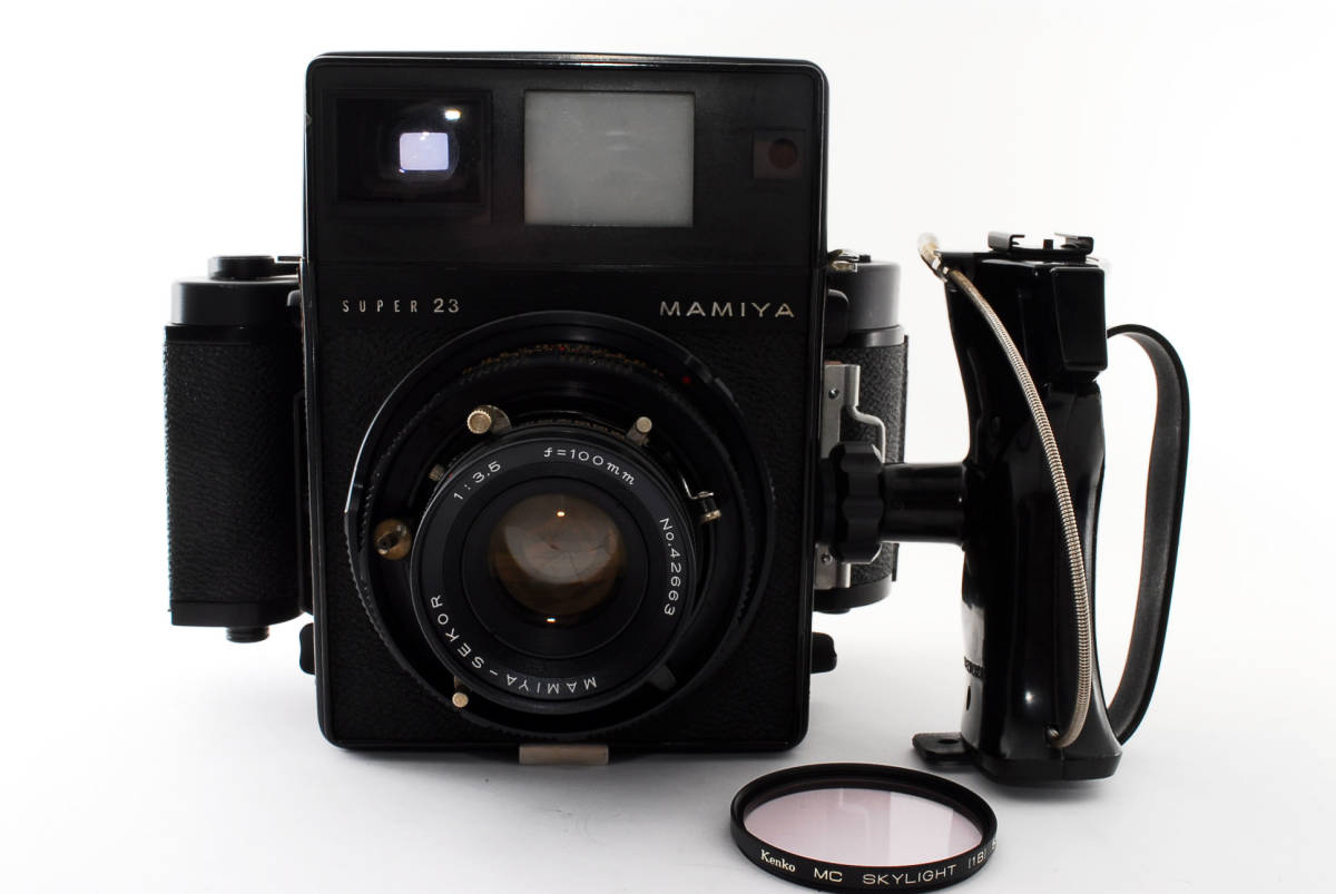マミヤ Mamiya Press Super 23 + Sekor 100mm f/3.5 6x9 Film Back w/Grip ...