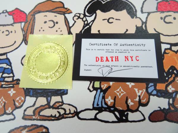 本物 真作 2018年版 世界限定100枚 スヌーピー×ルイヴィトン ピーナッツ snoopy LV vuitton/作者サイン有 証明書付属 ...