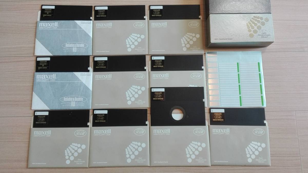 5インチ 2HD フロッピーディスク 10枚 マクセル maxell MD2-256HD 5inch FD Floppy Disk 2HD ...