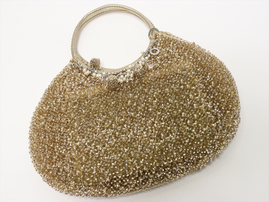 正規 アンテプリマ ハンドバッグ ワイヤーバッグ ポーチ付き チャーム付き レディース鞄 ゴールド系 N962(かばん、バッグ)｜売買された ...