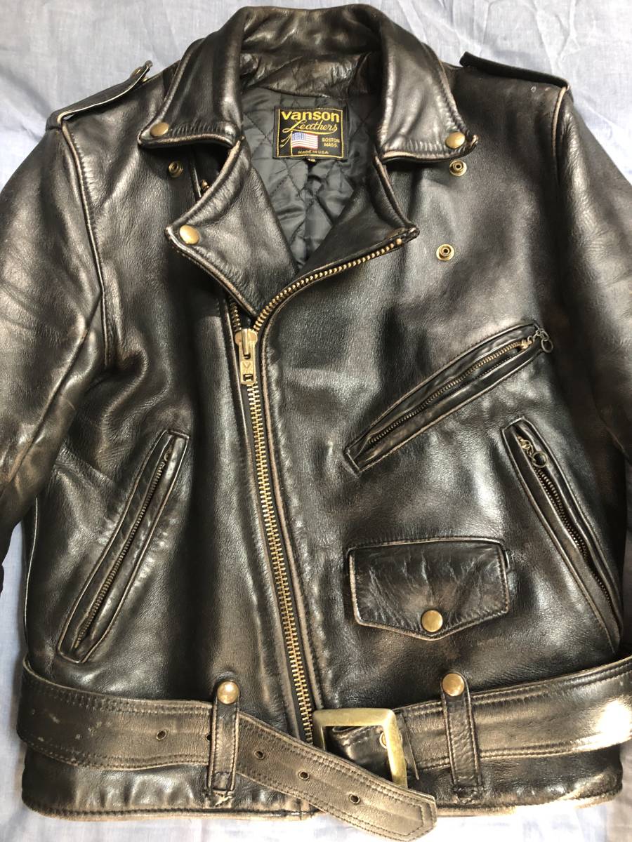 バンソン VANSON C2 ダブル ライダース 36 難アリ(ライダースジャケット)｜売買されたオークション情報、yahooの商品情報をアーカイブ公開 - オークファン（aucfan.com）
