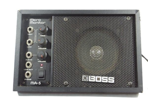 KO89 ローランド BOSS/ボス Micro Monitor マイクロモニター MA-5 通電OK アンプ内蔵スピーカー 送:/80 ...