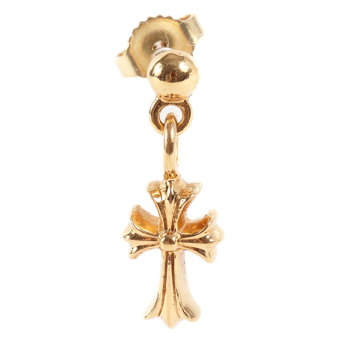 CHROME HEARTS クロムハーツ 22K CHクロス スタック ドロップ ピアス イヤリング 22K STACK CH CROSS ...