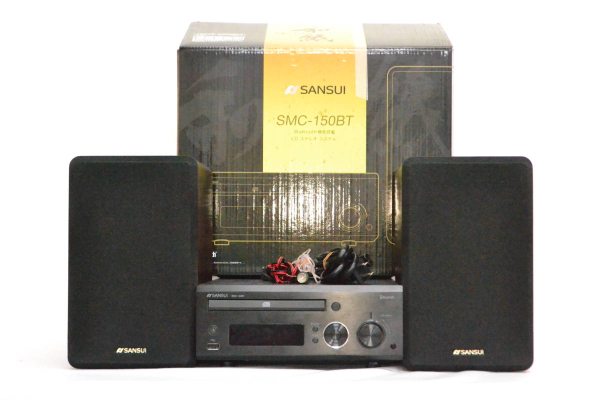 通電OK SANSUI サンスイ SMC-150BT CDステレオシステム Bluetooth機能搭載 スピーカー オーディオ機器 元箱付き(システムコンポ)｜売買されたオークション情報 ...