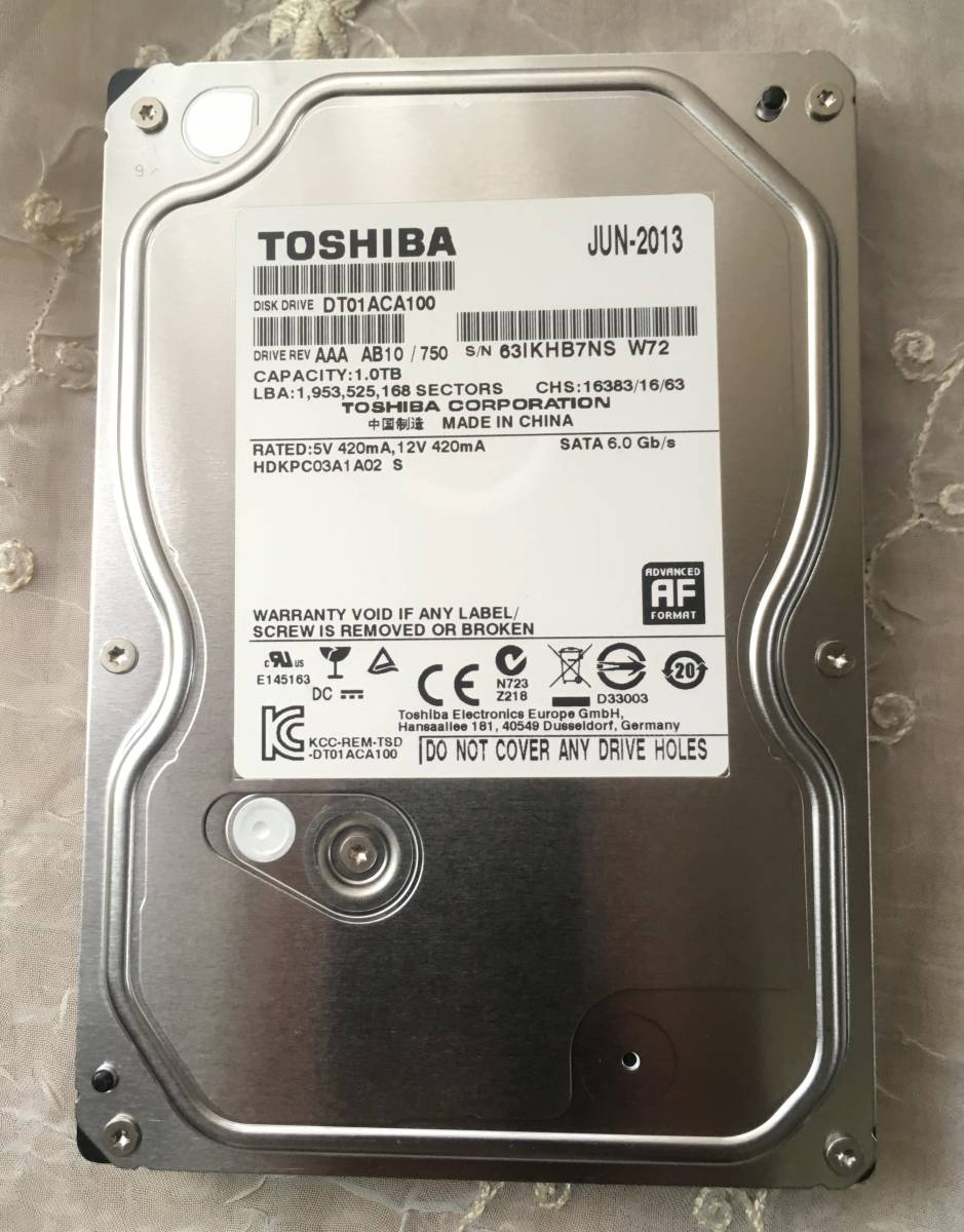 TOSHIBA CAPACITY:1.0TB SATA 3.5inch 内蔵型(1TB～)｜売買されたオークション情報、yahooの商品情報を ...