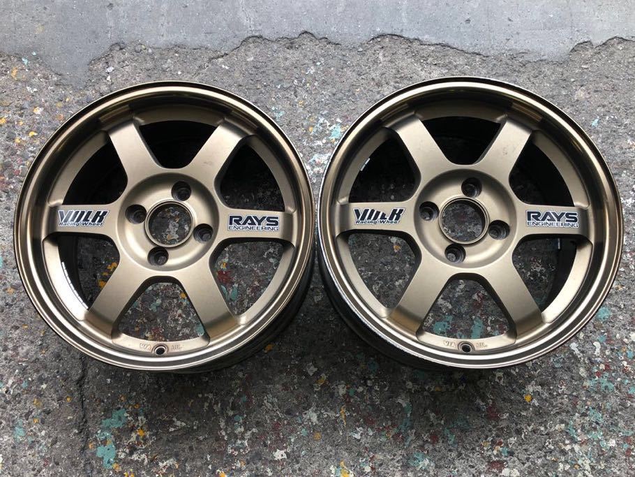 RAYS VOLK RACING TE37C レイズ ボルクレーシング 15×6.5J 4H100 +35 品 2本(社外品)｜売買された ...