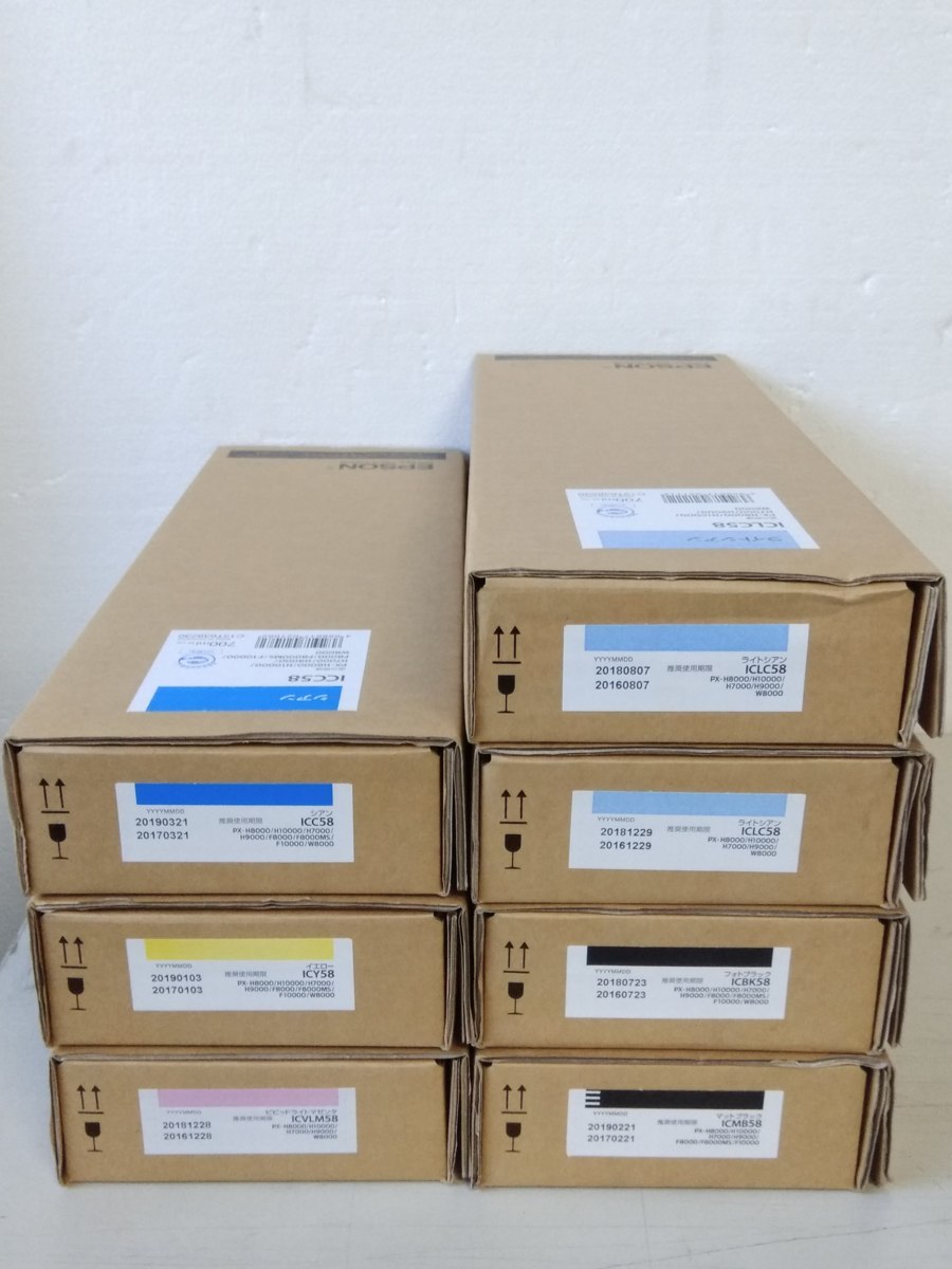 埼玉発 〔EPSON〕純正 インク IC 58 MBx1 BKx1 Cx1 LCx2 CYx1 VLMx1(その他)｜売買されたオークション ...