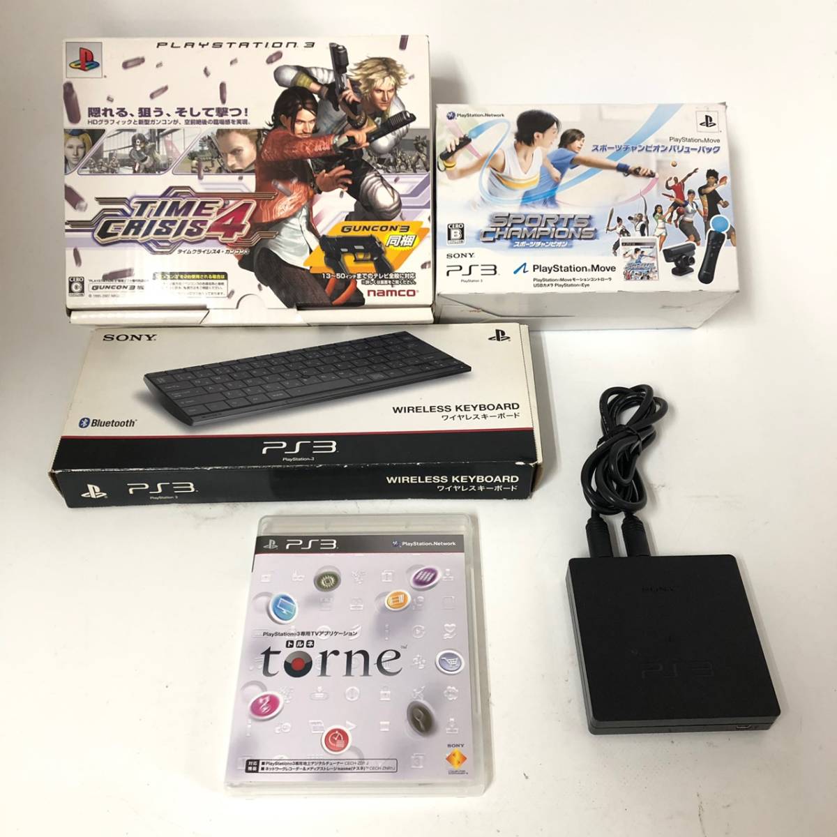 No.6338 1円 PS3 プレステ3 周辺機器セット PSMOVE/torne/スポーツチャンピオン/TIMECROWNIRIS4 ジャンク品(アクセサリ、周辺機器)｜売買された ...