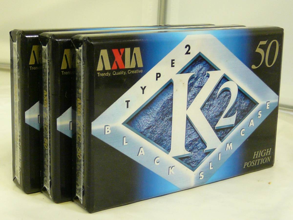 カセットテープ AXIA-富士写真フィルム- ハイポジション K2 50 3本セット ゆうメール発送 za190168(記録媒体)｜売買されたオークション情報、yahooの商品情報をアーカイブ ...