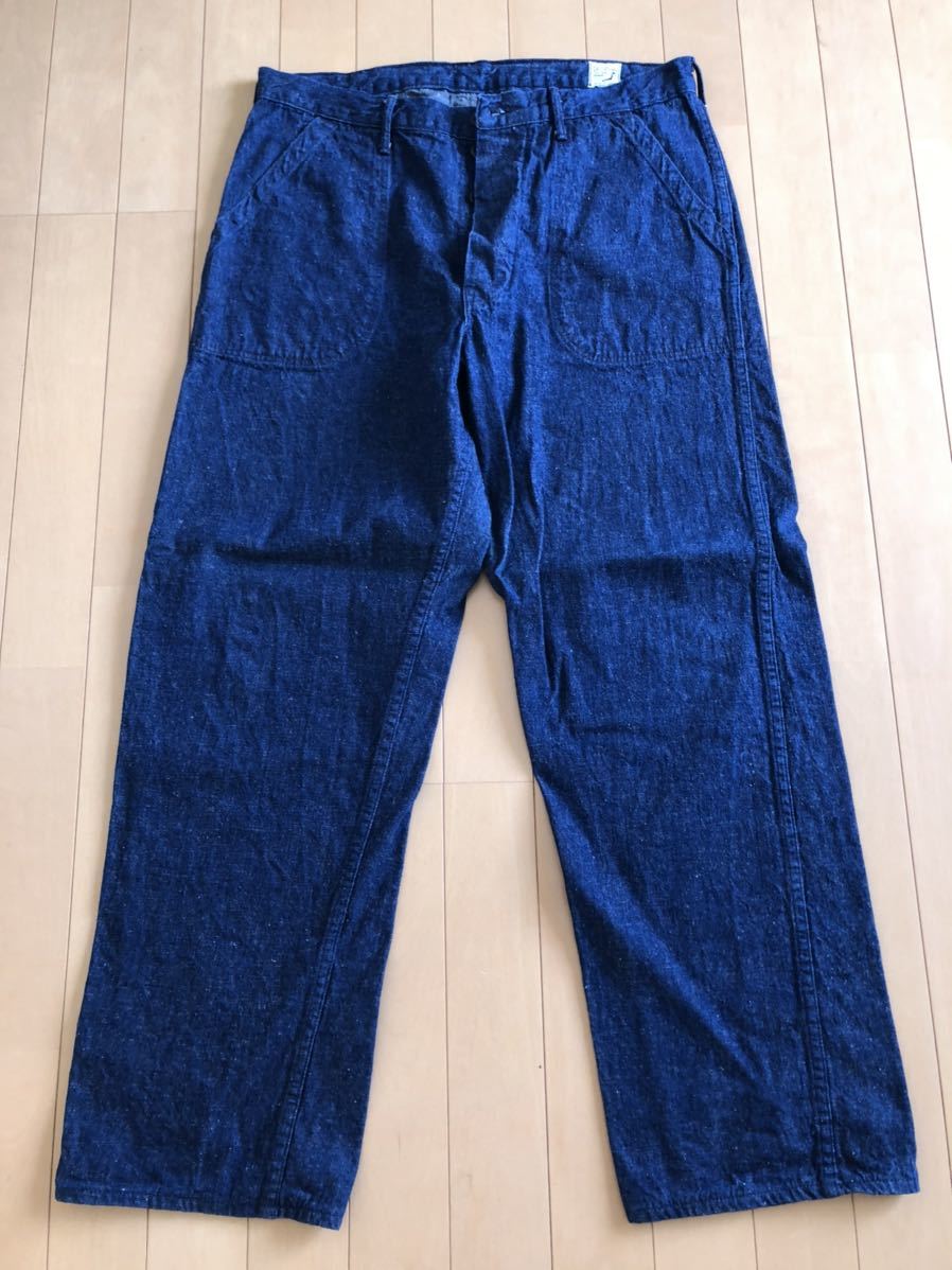 orslow オアスロウ US NAVY UTILITY DENIM PANTS サイズ3L エンジニアドガーメンツ ネペンテス ポスト ...