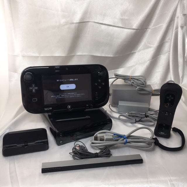 動作良好 任天堂 Wiiu すぐに遊べるファミリープレミアム セット 32G kuro Wiiリモコンプラス Nintendo MARIO ...