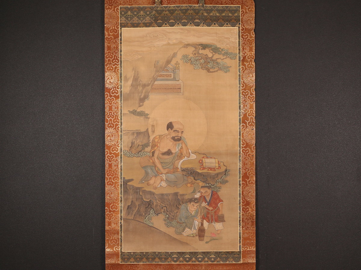 伝来 M7756 大幅 仏画 羅漢図 金襴表具 中国画(掛軸)｜売買されたオークション情報、yahooの商品情報をアーカイブ公開 ...
