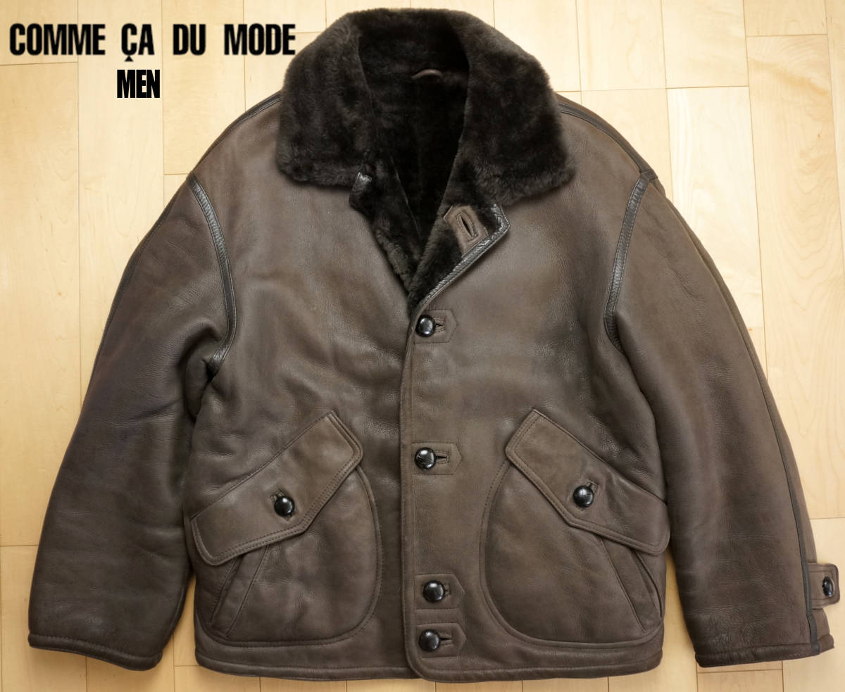 極上 定価15万円 コムサメン COMME CA DU MODE MEN 羊革 リアルムートンジャケット 茶/L 2L(ジャンパー、ブルゾン)｜売買されたオークション情報、yahooの商品情報 ...