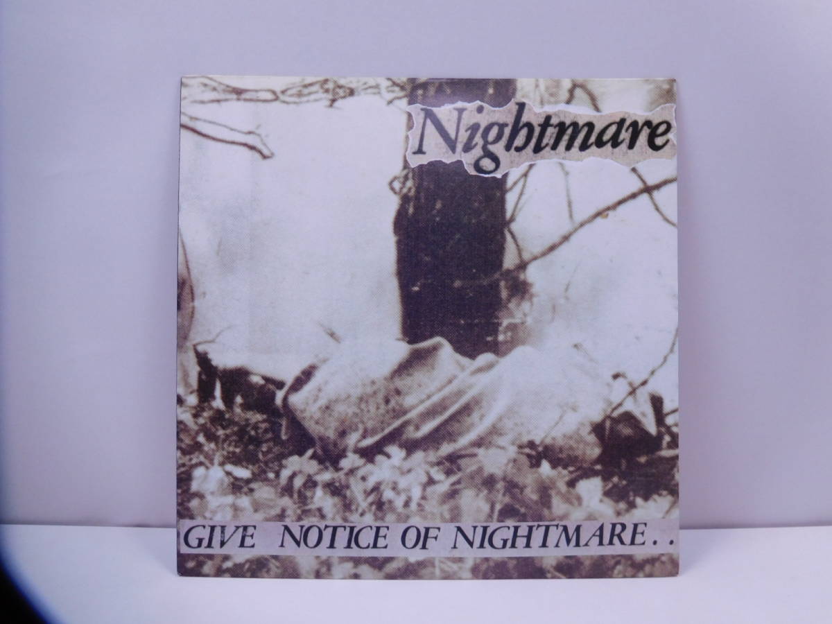 Nightmare / GIVE NOTICE OF NIGHTMARE... LP 1990年 SELFISH RECORDS BEL ...