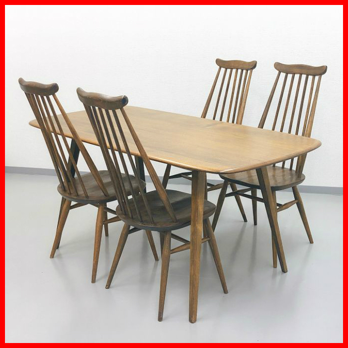 ercol アーコール レクタングル ダイニングテーブル 1960年/イギリス/英国家具/センターテーブル/ビンテージ/ヴィンテージ/北欧家具/117A(西洋)｜売買されたオークション情報 ...