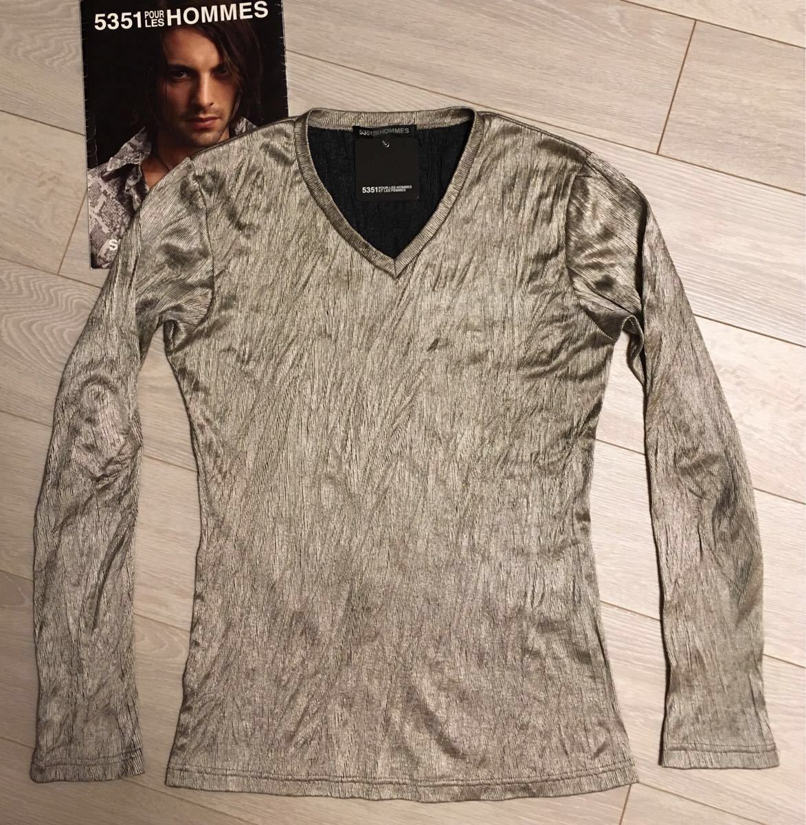 5351プールオム高級シャンパンゴールドクラッシュVネックカットソー 5351pour les Hommes SHELLAC(トップス)｜売買されたオークション情報、yahooの商品情報を ...