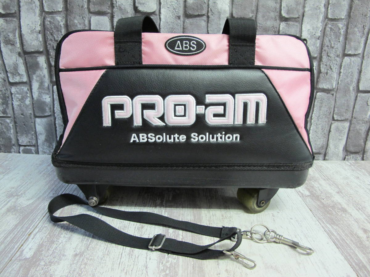 訳有り ボウリングバッグ ABS PRO-am 2個入りキャスター ピンク ＠140(その他)｜売買されたオークション情報、yahooの商品情報をアーカイブ公開 - オークファン（aucfan ...