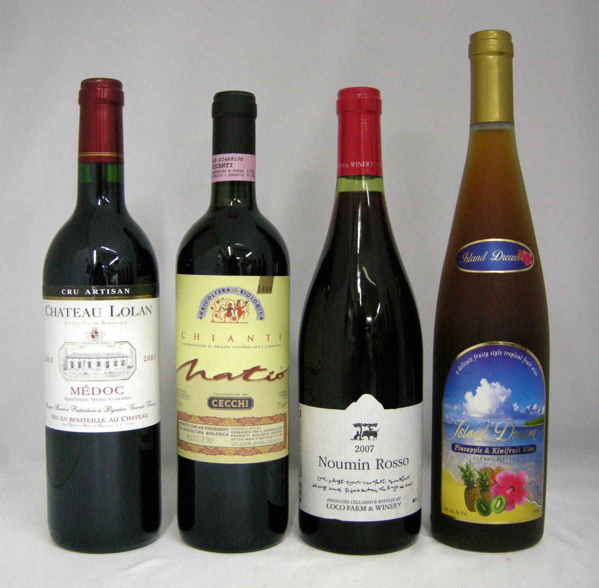 1円 酒8本セット CHATEAU LOLAN/CECCHI Natio Organic CHIANTI/DREAMTIME PASS/Noumin Rosso 2007 他 ワイン まとめ ...