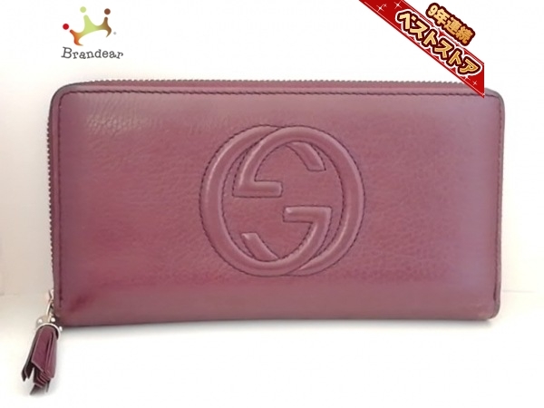 グッチ GUCCI 長財布 282413 ソーホー/インターロッキングG レザー ボルドー ラウンドファスナー 財布(女性用財布)｜売買された ...