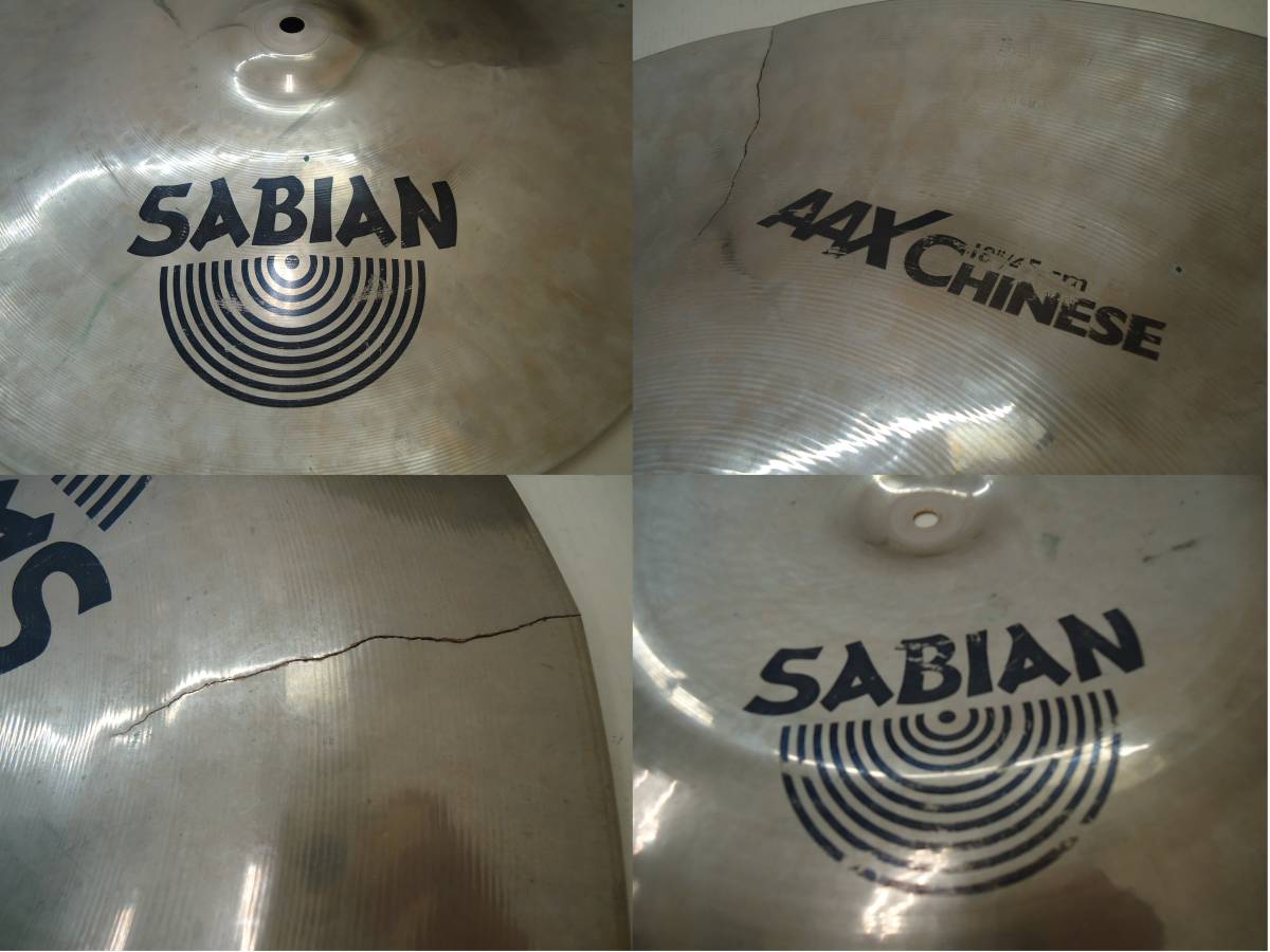 ジャンク シンバル 3枚セット SABIAN AAX chinese 18 / POWER BEAT ライド20 / Zildjian ...