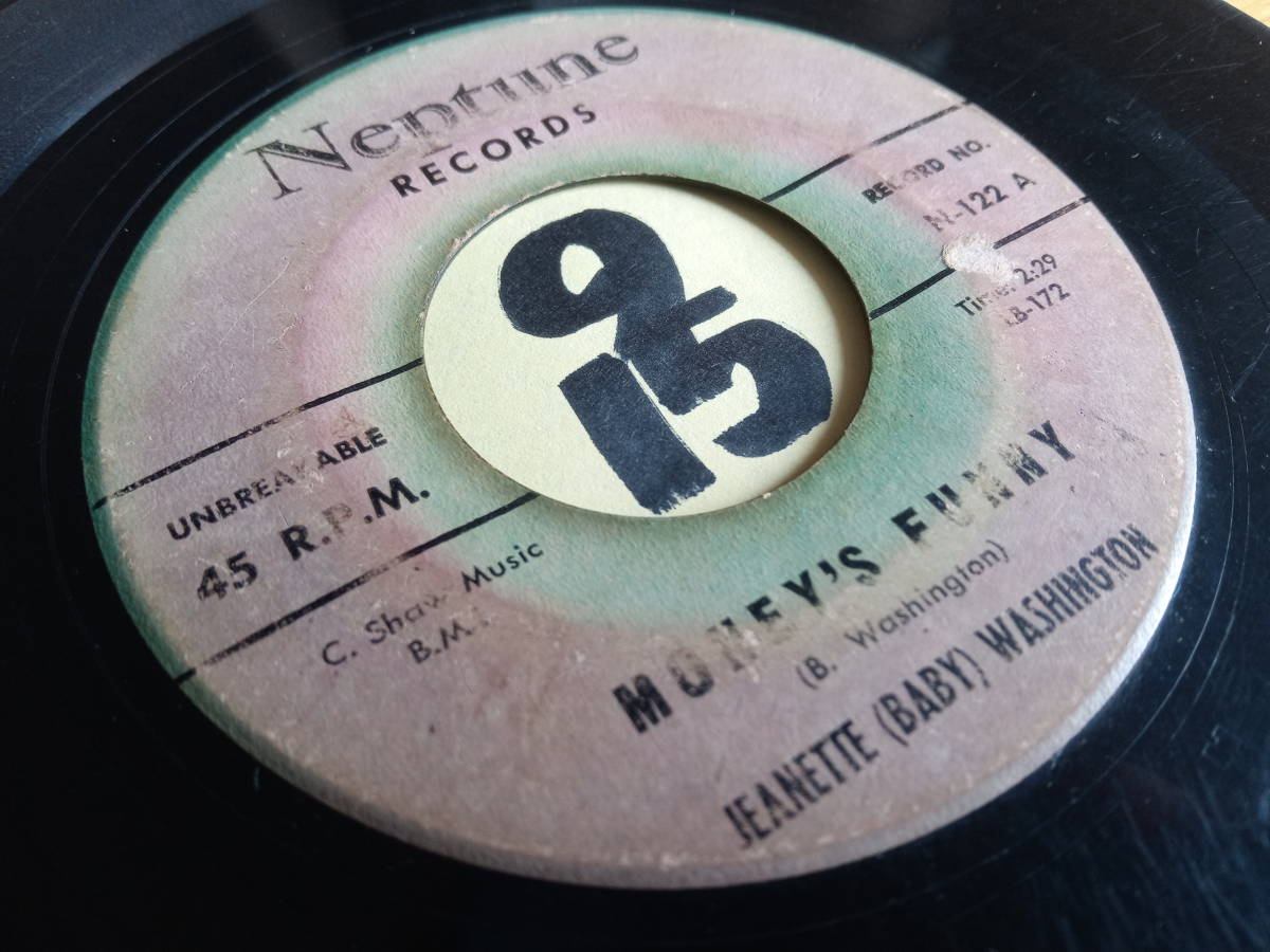 試聴 JEANETTE BABY WASHINGTON MONEY’S FUNNY VG++ Uptempo rock & roll with ...