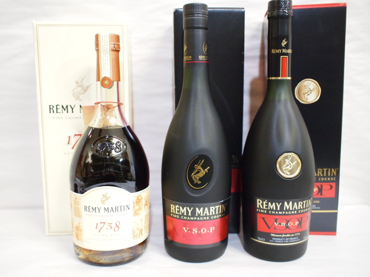 古酒 未開栓 REMY MARTIN / レミーマルタン 1738 アコードロイヤル VSOP コニャック ブランデー 3本セット 700ml ...