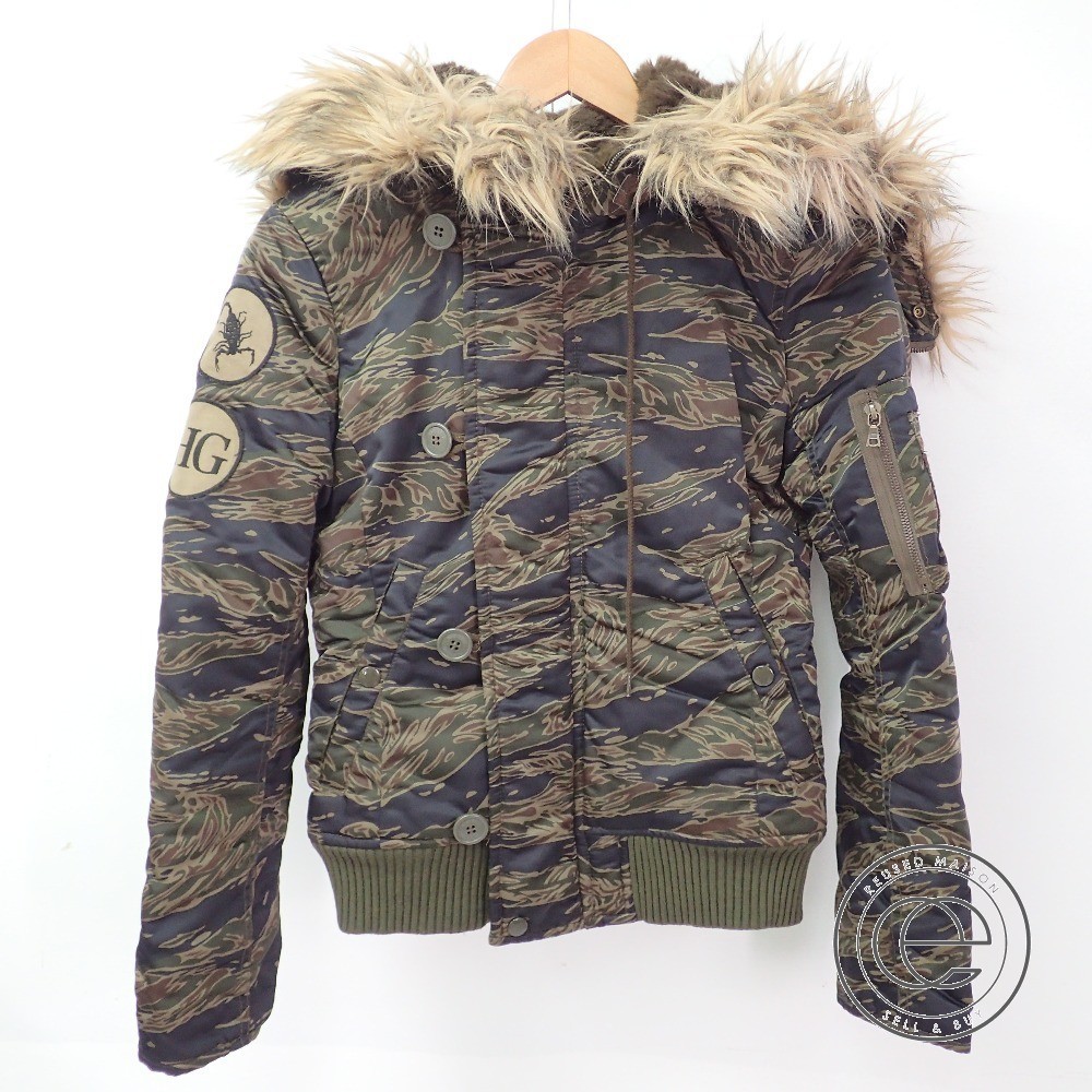 HYSTERIC GLAMOURヒステリックグラマー 2AB-6550 カモフラ アームワッペン装飾 PRIMALOFT N2B ミリタリージャケットF レディース(ジャンパー、ブルゾン ...