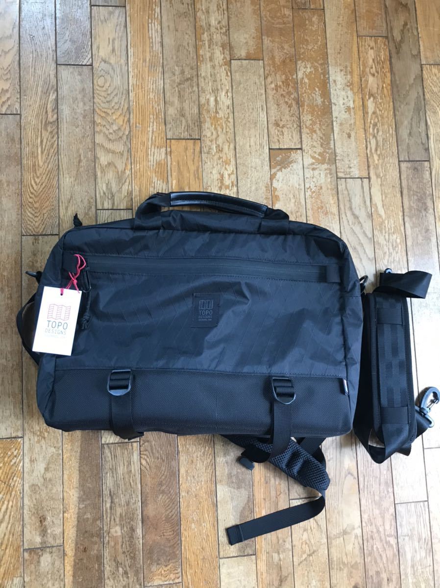 TOPO DESIGNS USA製 COMMUTER BRIEFCASE X-PAC×BALLISTIC BLACK トポデザイン アメリカ製 ...