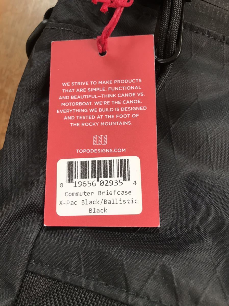 TOPO DESIGNS USA製 COMMUTER BRIEFCASE X-PAC×BALLISTIC BLACK トポデザイン アメリカ製 ...