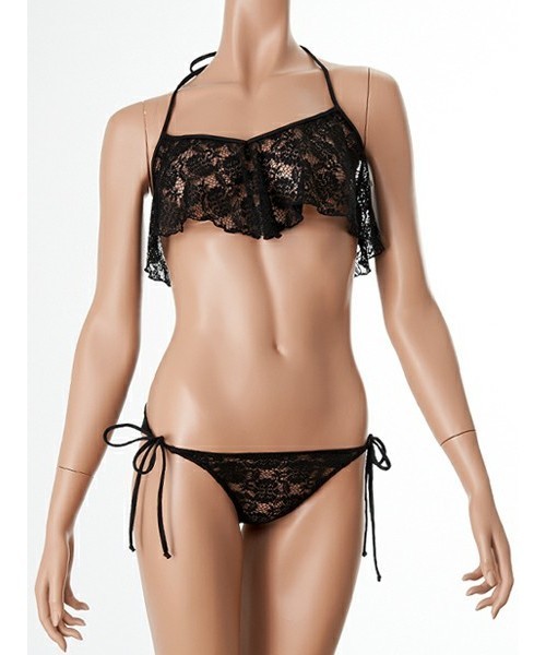 Defilious ディフィリアス ビキニ 重ね着用水着 日本製 上下セット 9Mサイズ レース スケ柄 セクシー ブラック 008B(その他)｜売買されたオークション情報、yahooの商品 ...